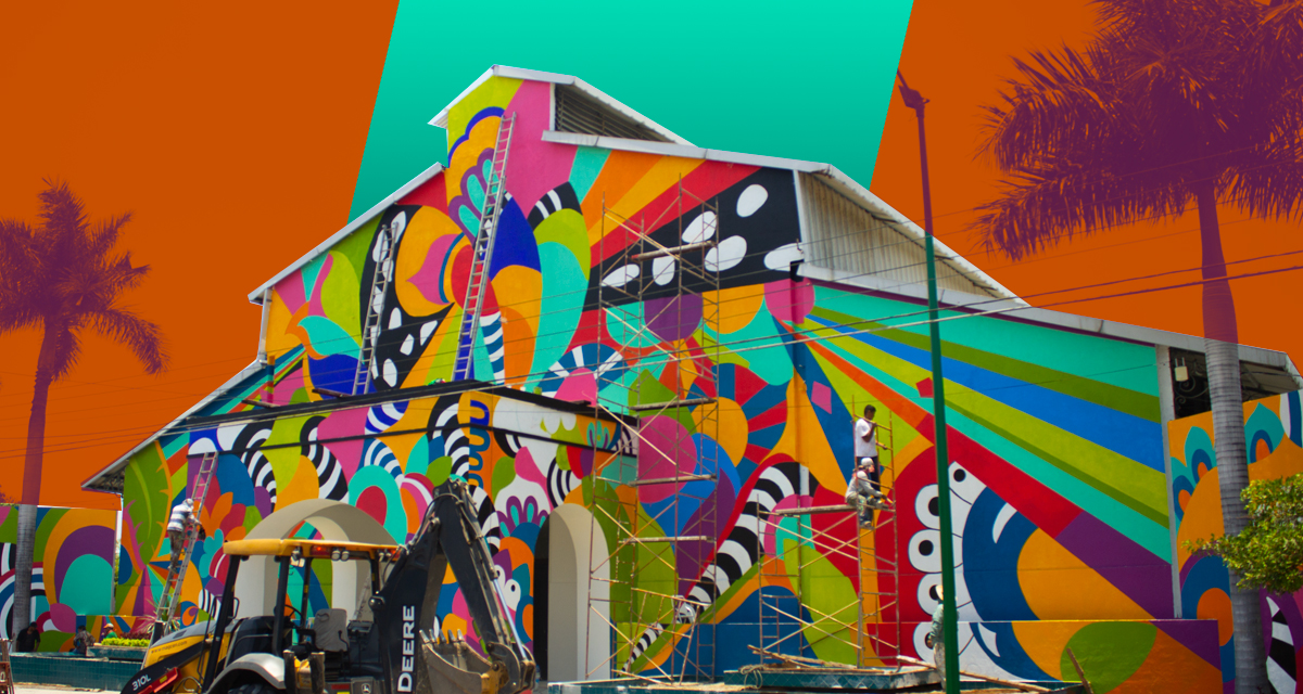 Locho manda a pintar un mural en la fachada de la Antigua Central; INAH ...